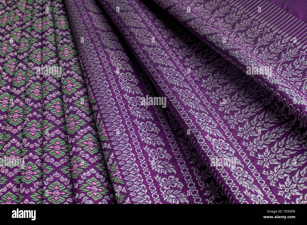 Thai Silk Pattern and Design Stock Photo - Alamy
