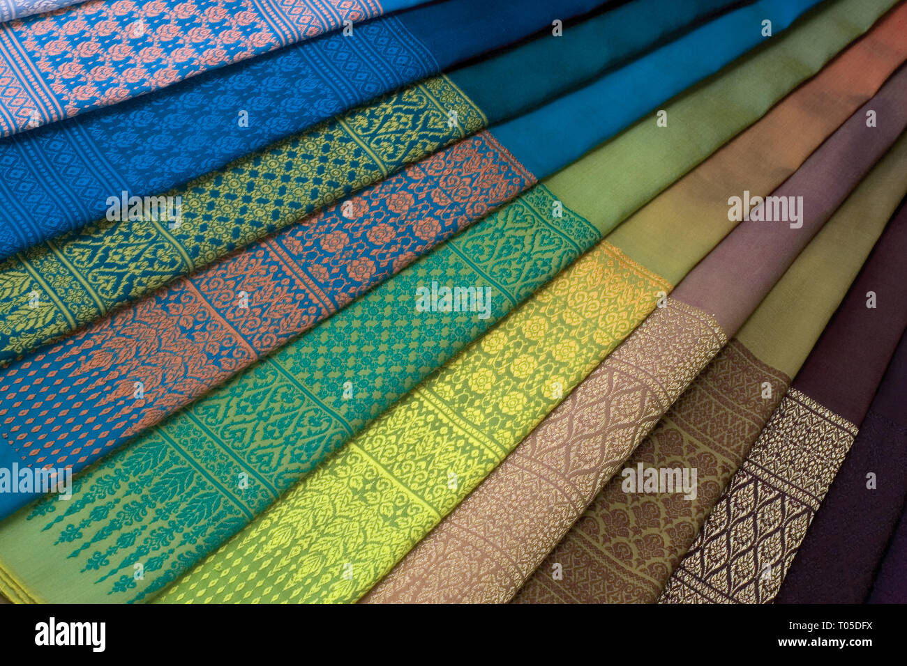 Thai Silk Pattern and Design Stock Photo - Alamy