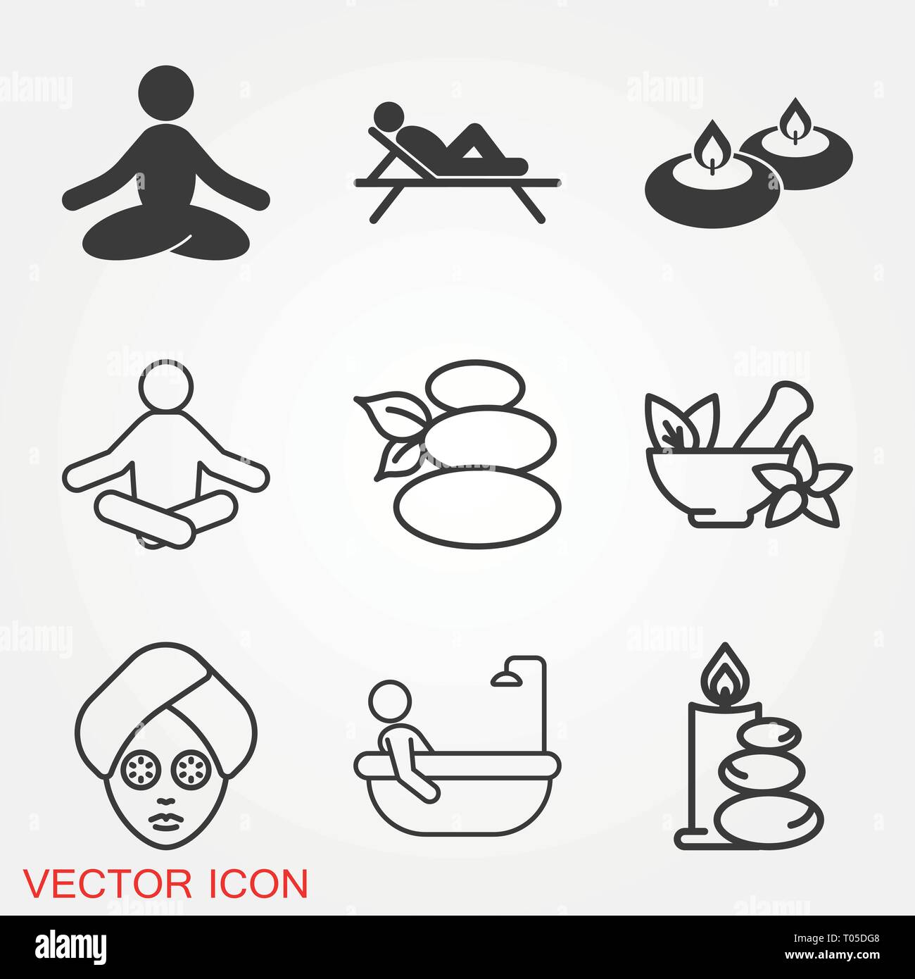 Relax icon vector sign symbol Stock Vector Image & Art - Alamy