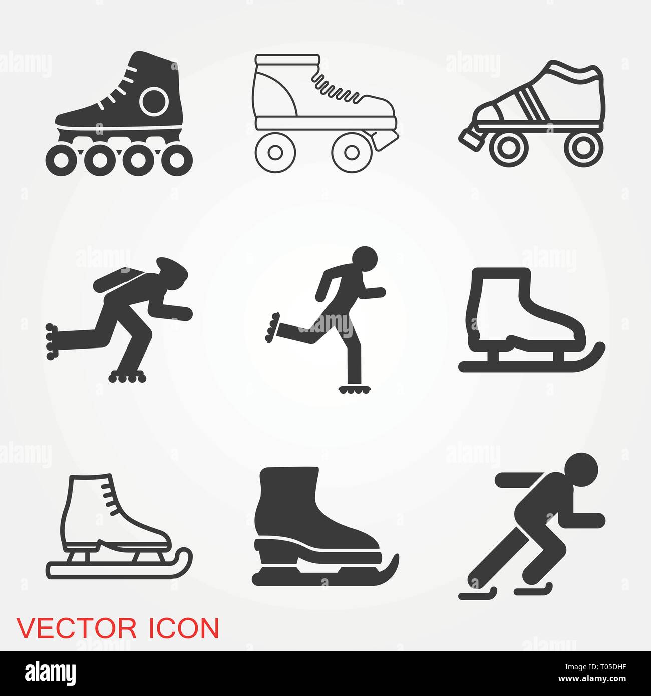 Skating icon vector sign symbol Stock Vector Image & Art - Alamy
