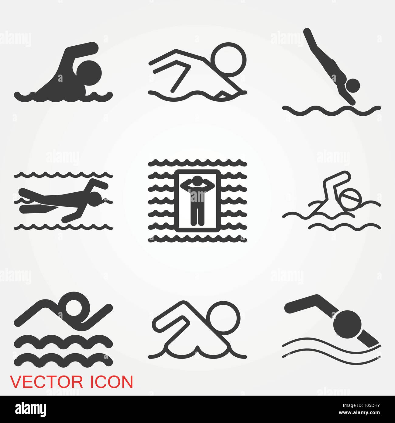 Swimming icon vector sign symbol for design Stock Vector Image & Art ...