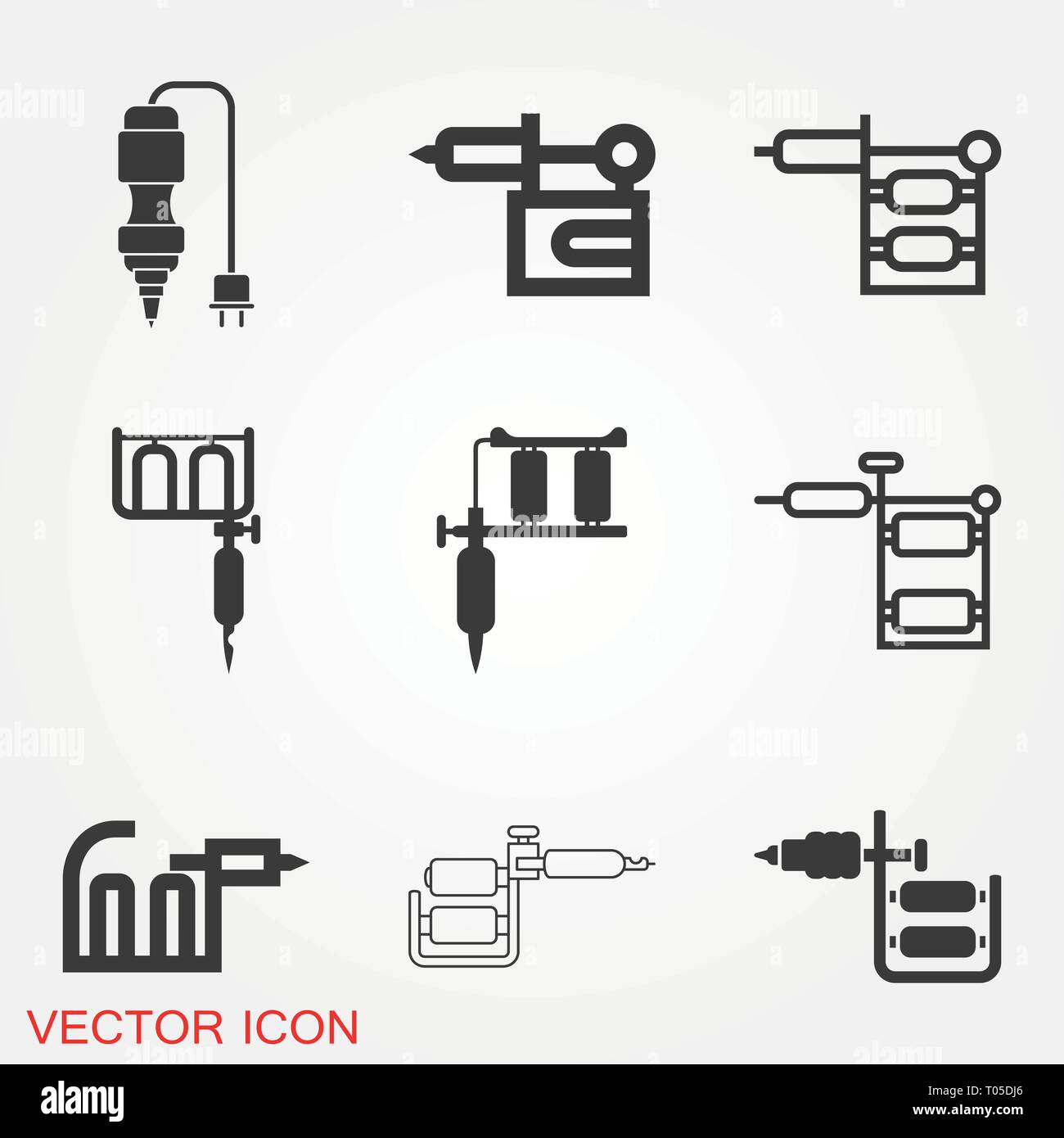 Tattoo Machine Icon vector sign symbol for design Stock Vector Image ...