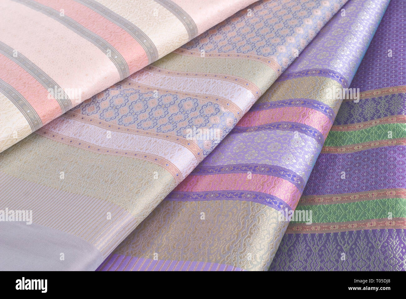 Thai Silk Pattern and Design Stock Photo - Alamy