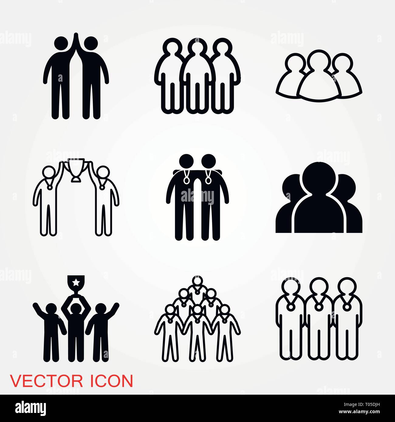 Team icon vector sign symbol for design Stock Vector Image & Art - Alamy