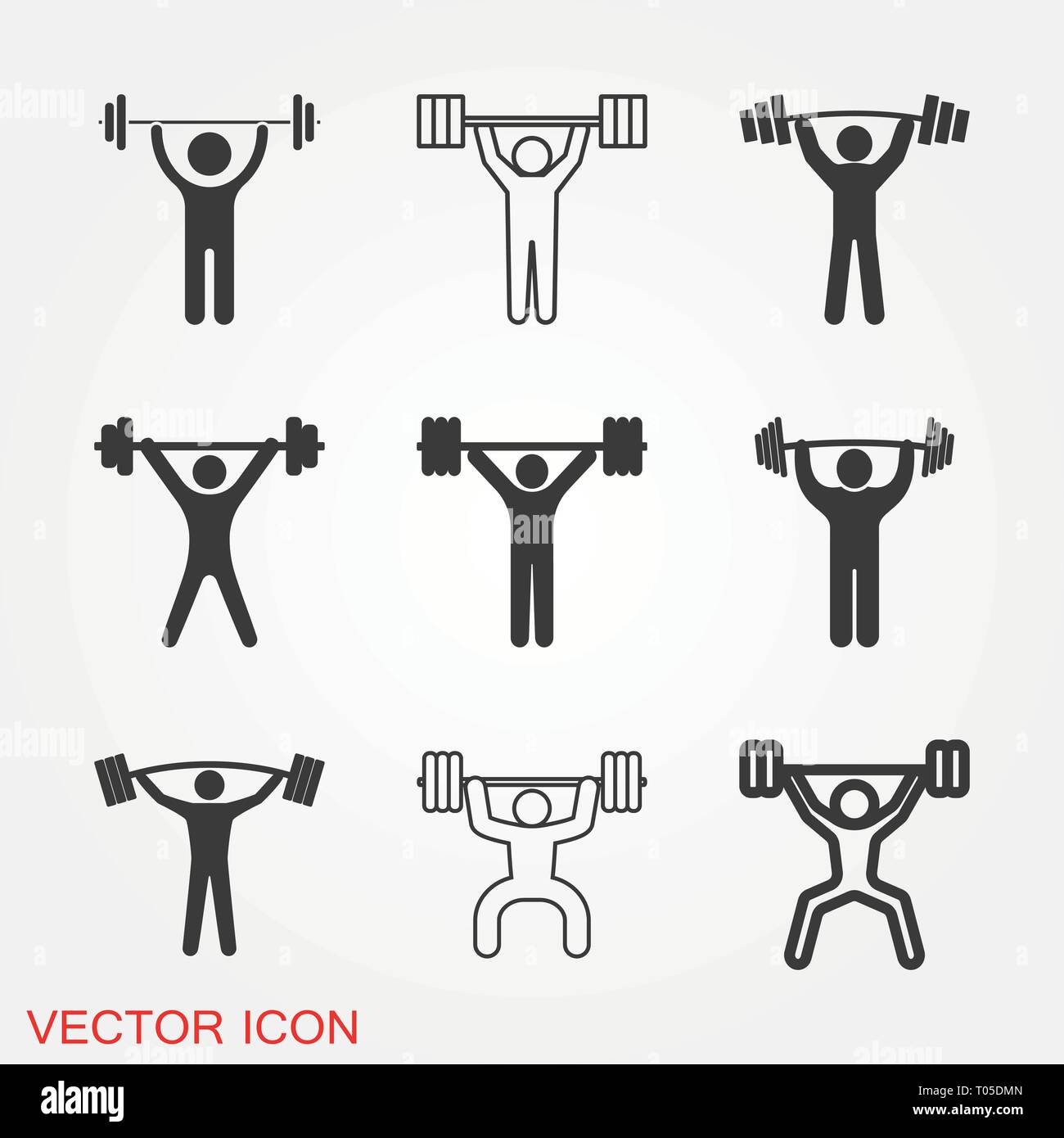 Weightlifter icon vector sign symbol for design Stock Vector Image ...