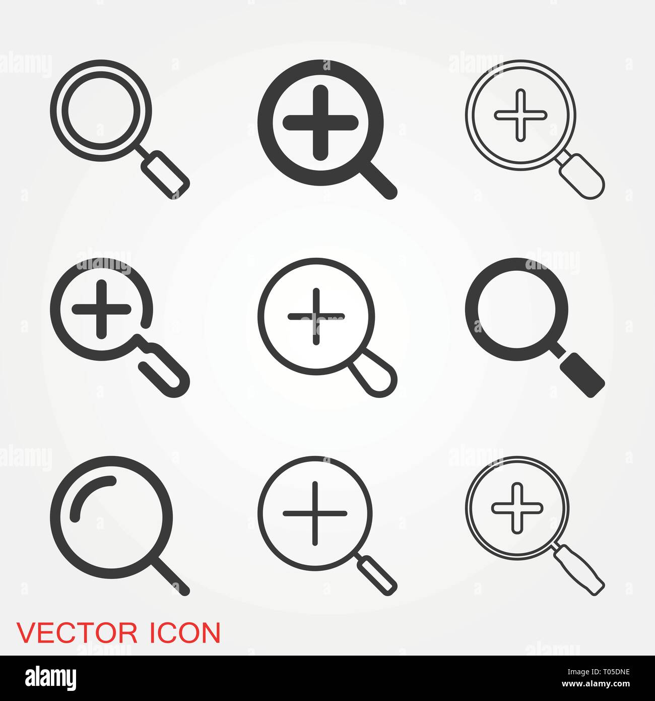 Zoom icon vector sign symbol for design Stock Vector Image & Art - Alamy