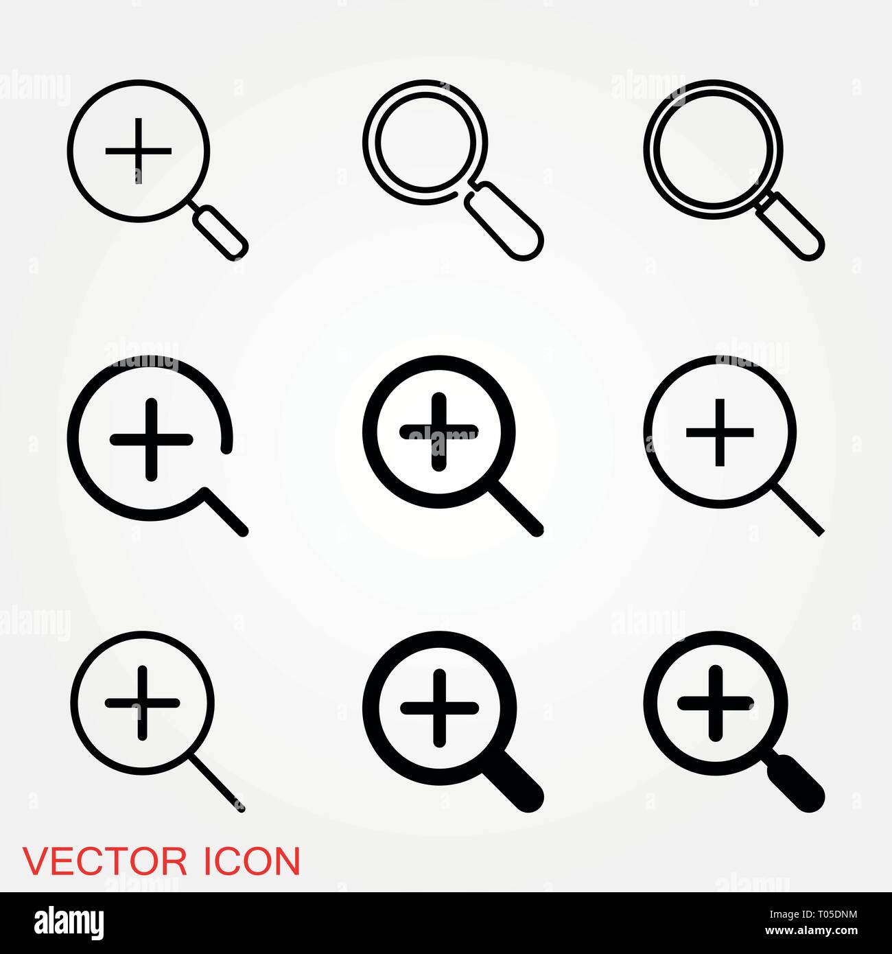 Zoom icon vector sign symbol for design Stock Vector Image & Art - Alamy