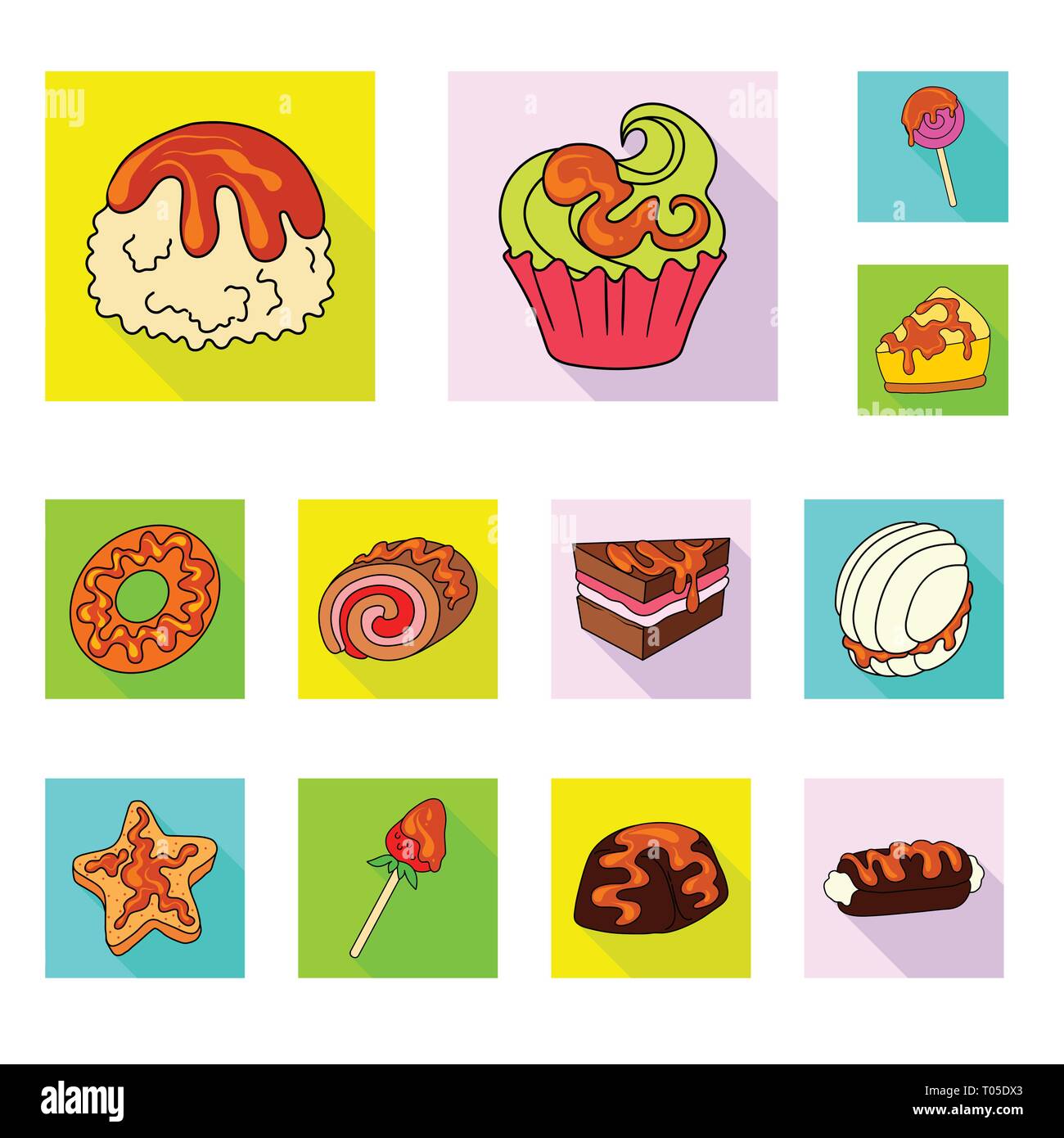 Vector illustration of confectionery and culinary logo. Set of ...