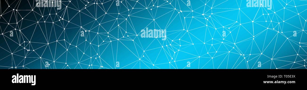 Particle triangle shapes vector science technology background Stock ...