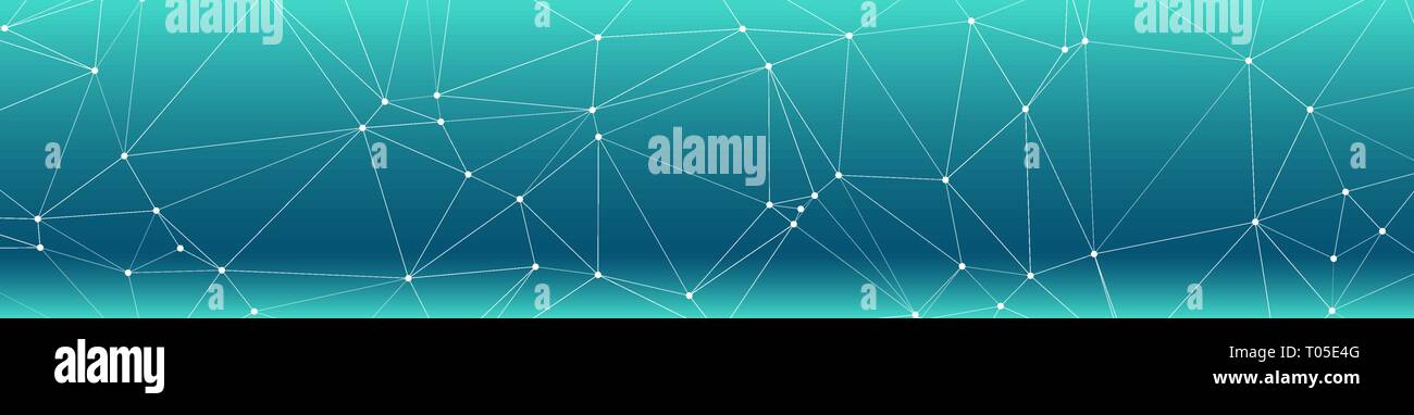 Wide banner triangles shapes vector lines and dots Stock Vector Image ...