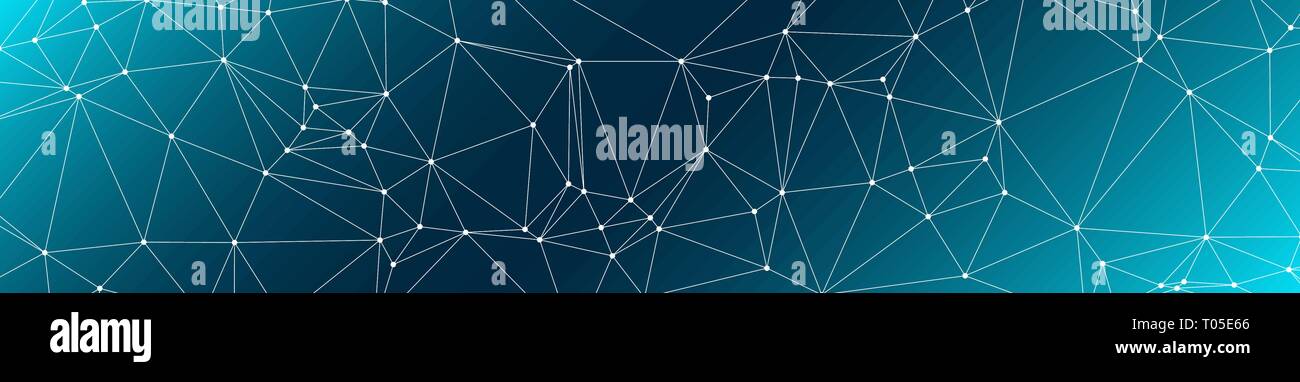 Long banner polygon connections vector illustration Stock Vector Image ...