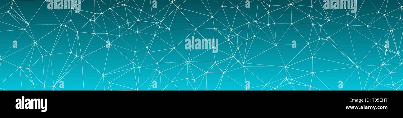 Wide tech banner vector triangles, connected shapes chaos Stock Vector Image & Art - Alamy