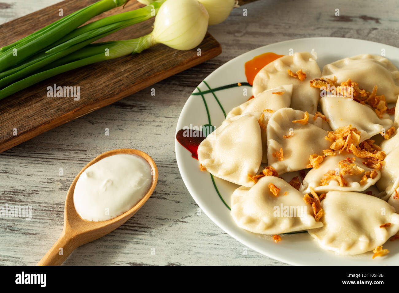 Pierogi, Varenyky, vareniki, pierogi, pyrohy with filling, Dumpling ...
