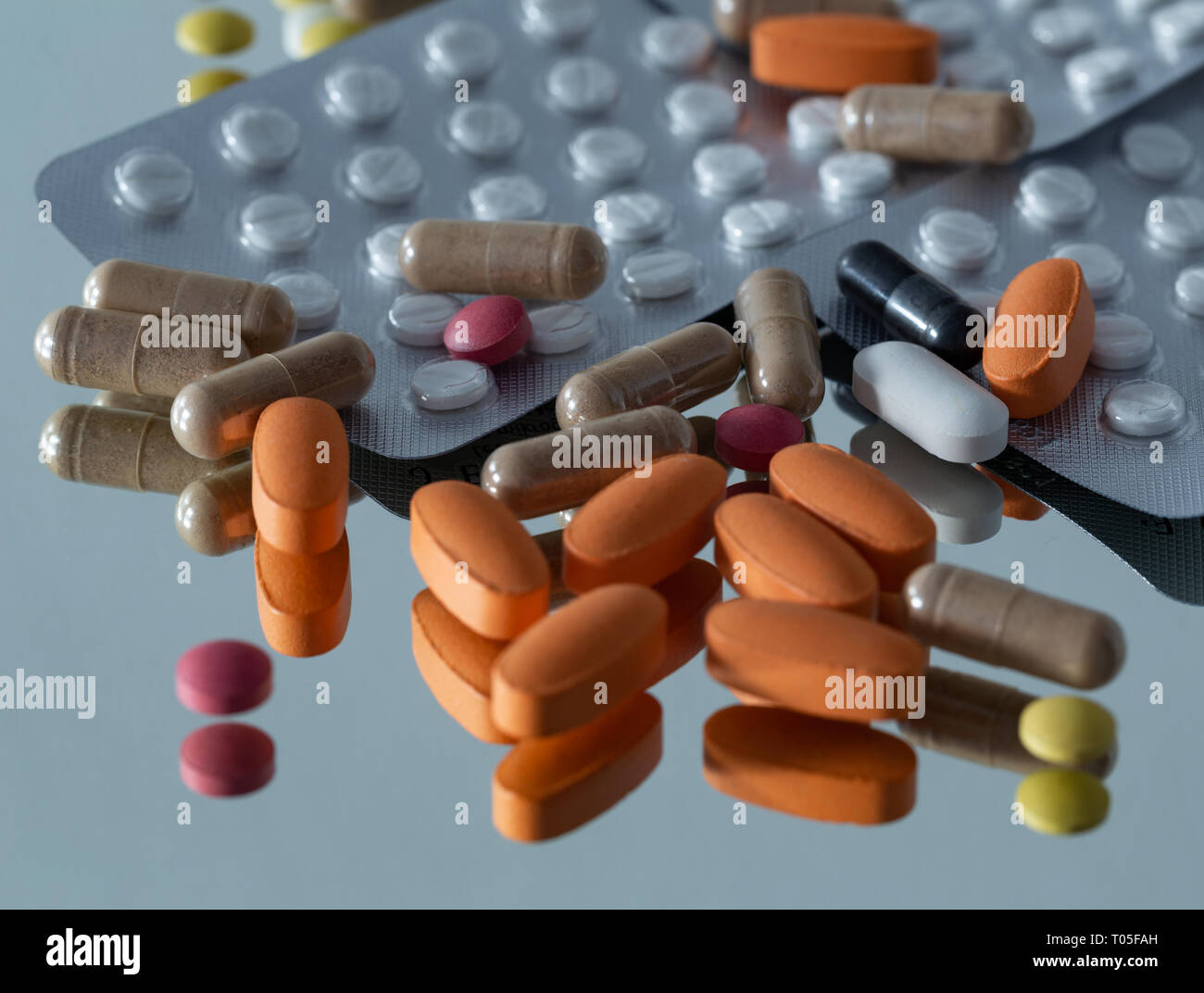 Medications and tablets of various types Stock Photo - Alamy