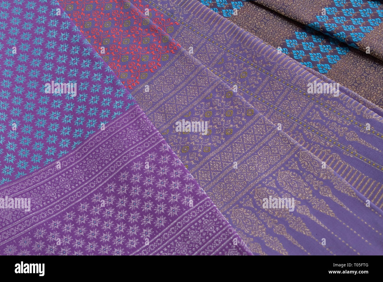 Thai Silk Pattern and Design Stock Photo - Alamy