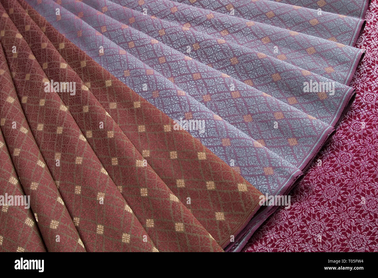 Thai Silk Pattern and Design Stock Photo - Alamy