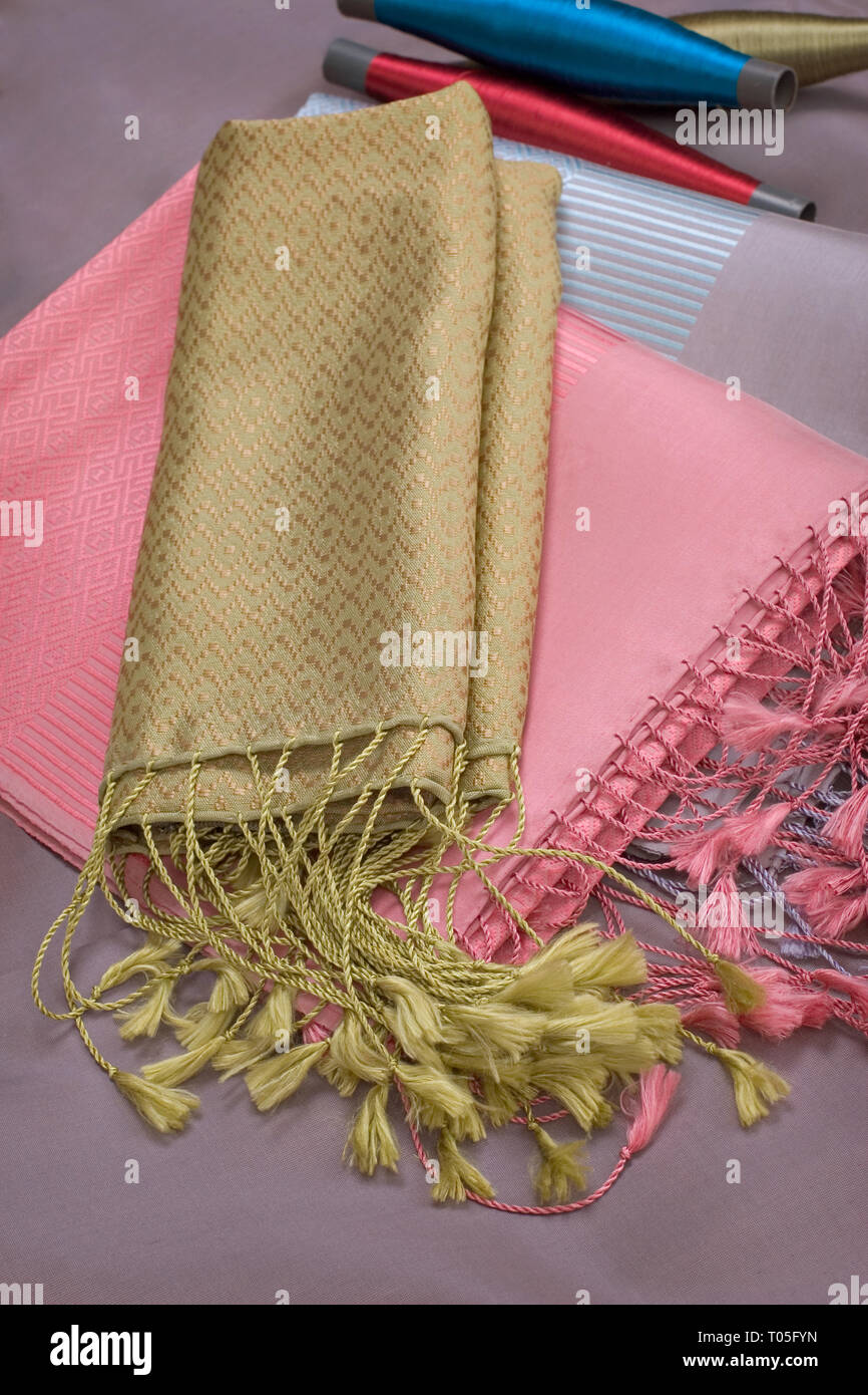 Thai Silk Pattern and Design Stock Photo - Alamy