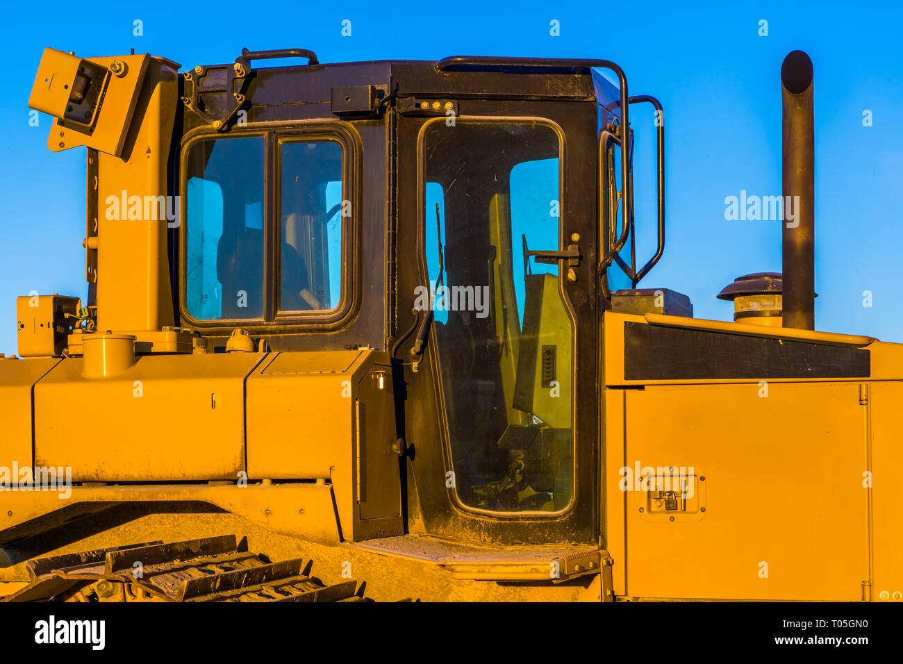 bulldozer cabin, heavy groundwork machinery, ground moving equipment ...