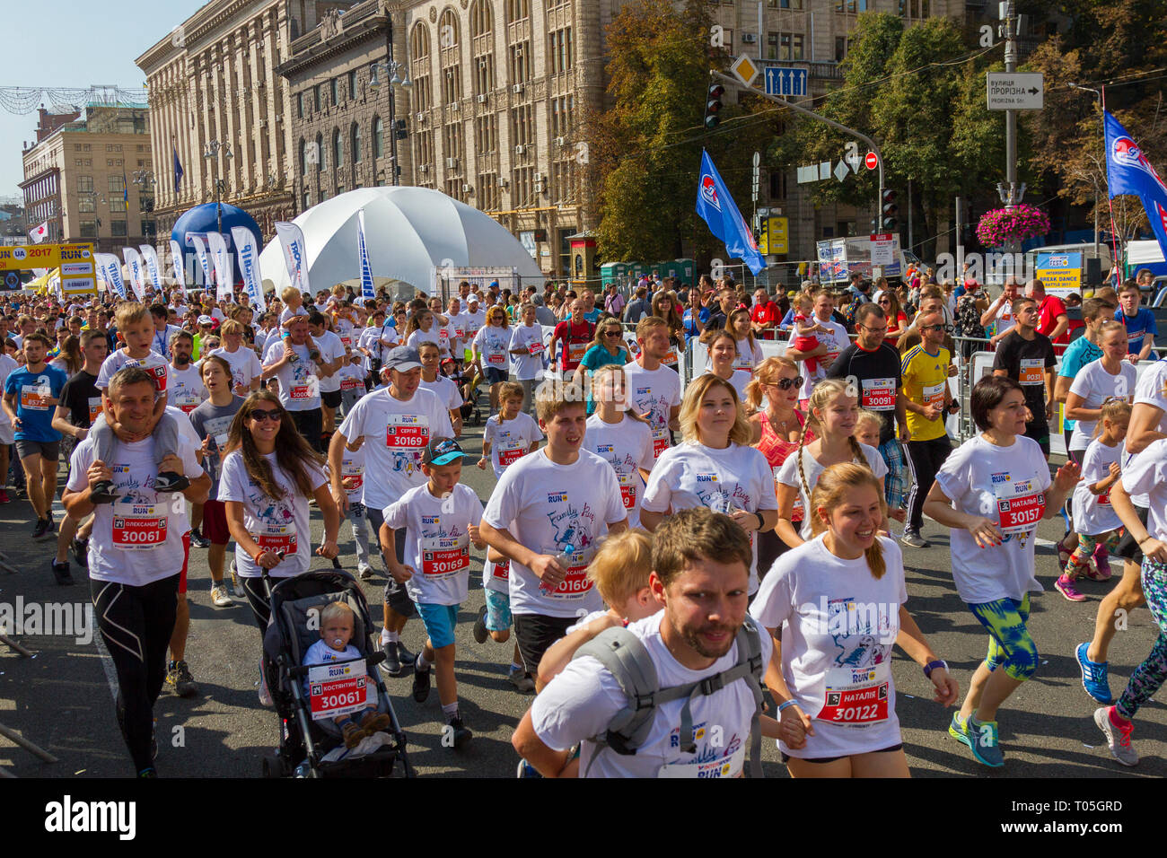 Ukraine, Kiev, Ukraine10.09.2017 athletes and amateurs are running ...