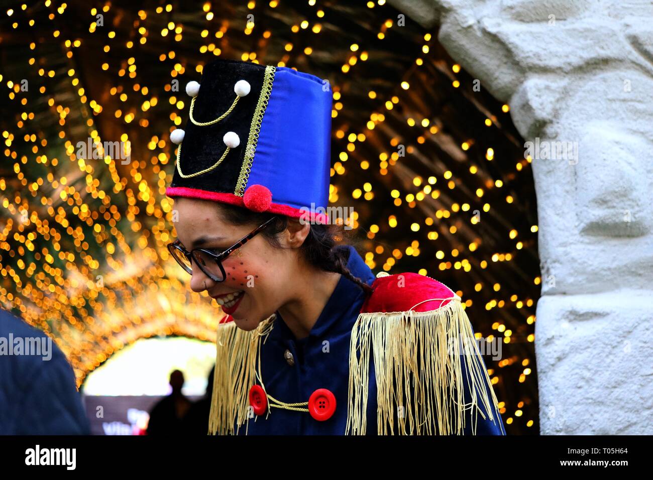 Pretty girl in nutcracker costume Stock Photo - Alamy