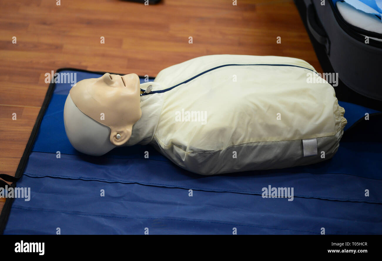 Healthcare training medical dummy first aid resuscitation Stock Photo ...