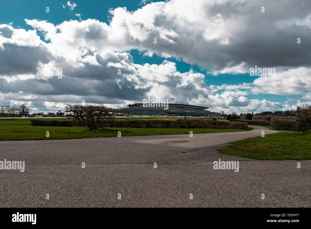 Ascot, England - March 17, 2019: View of the iconic British Ascot ...