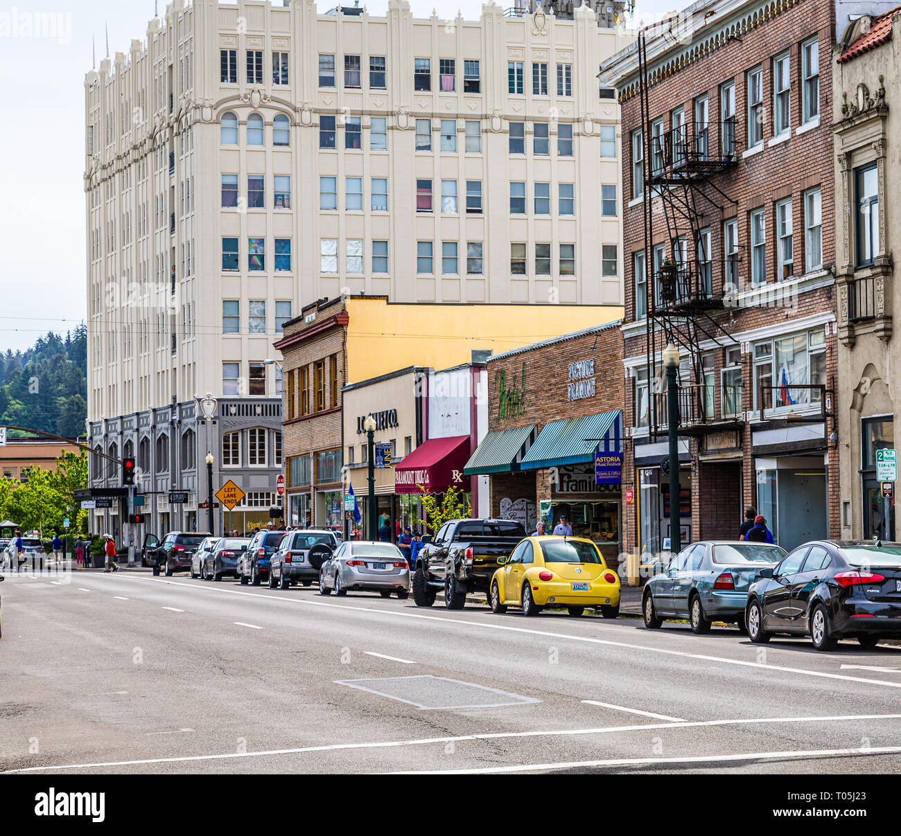ASTORIA, OREGON - May 17, 2016: Astoria is the oldest city in Oregon ...