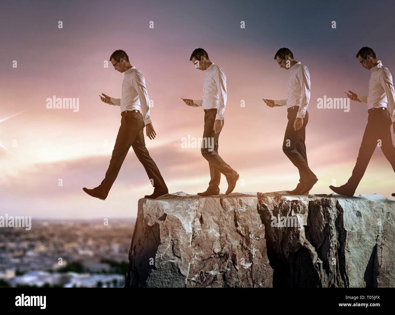 Person falling down cliff hi-res stock photography and images - Alamy