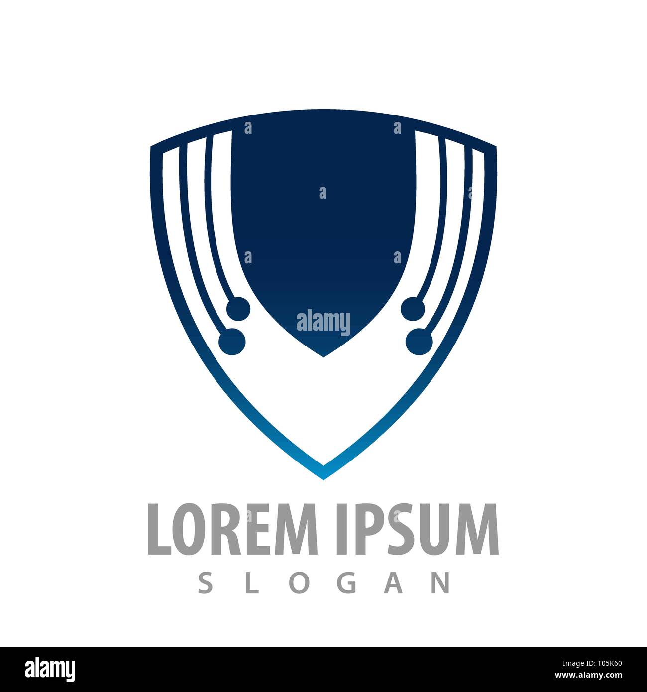 Digital tech shield concept design. Symbol graphic template element ...