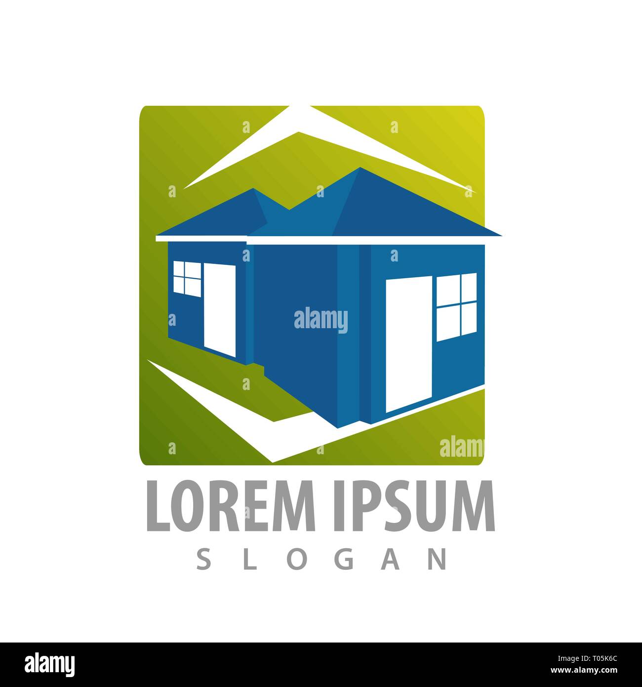 Residential green area concept design. Symbol graphic template element ...