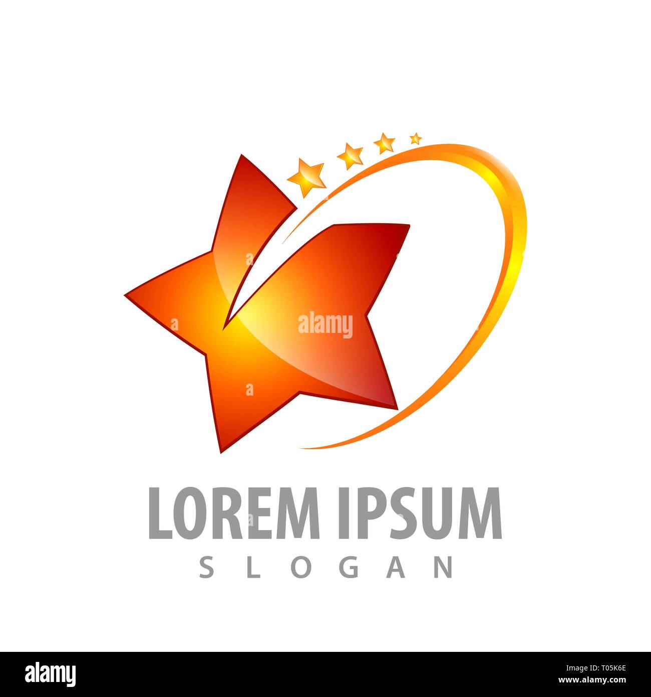 Shiny star orange concept design. Symbol graphic template element Stock ...