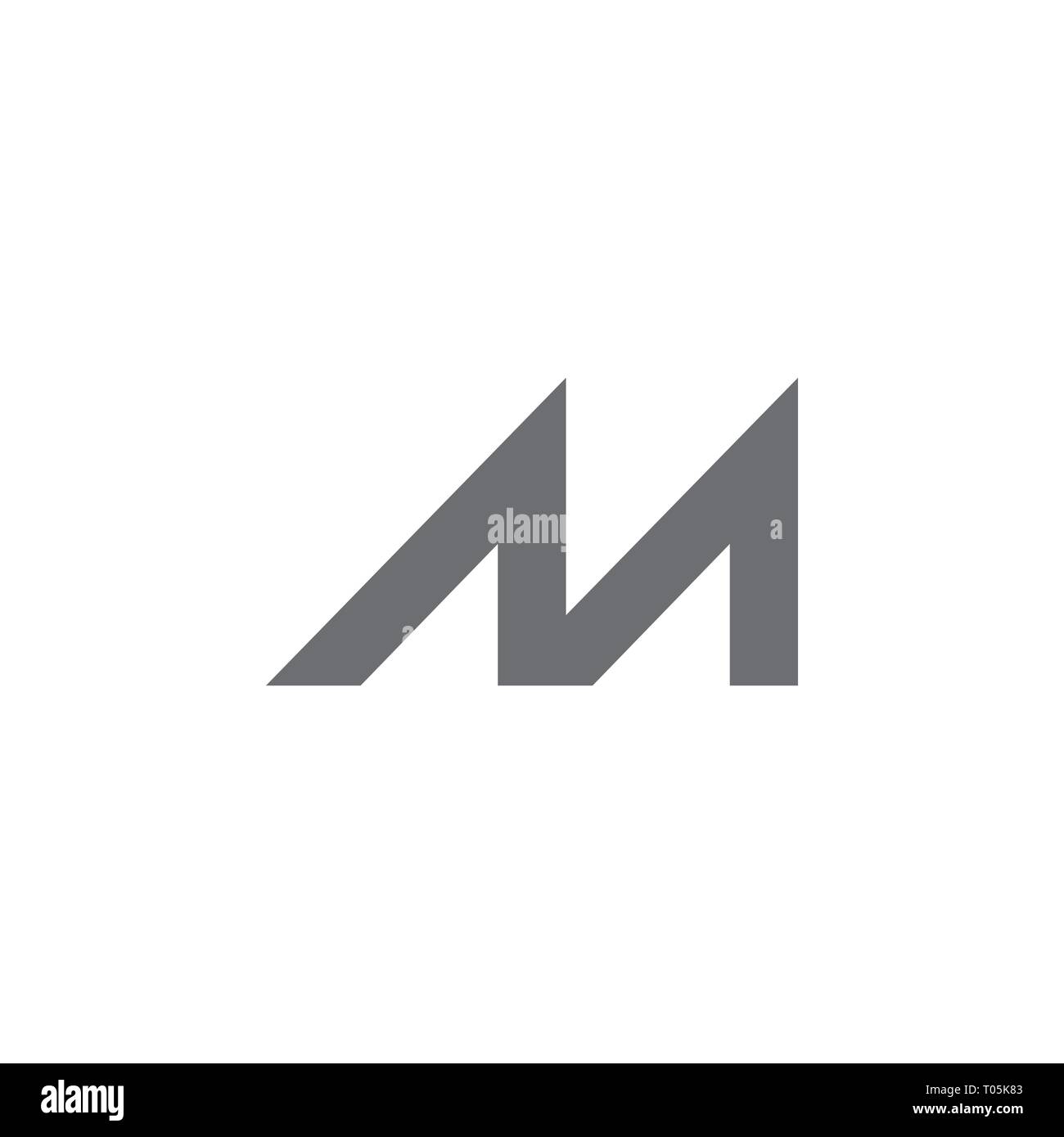 letter m simple geometric arrows line logo vector Stock Vector Image ...