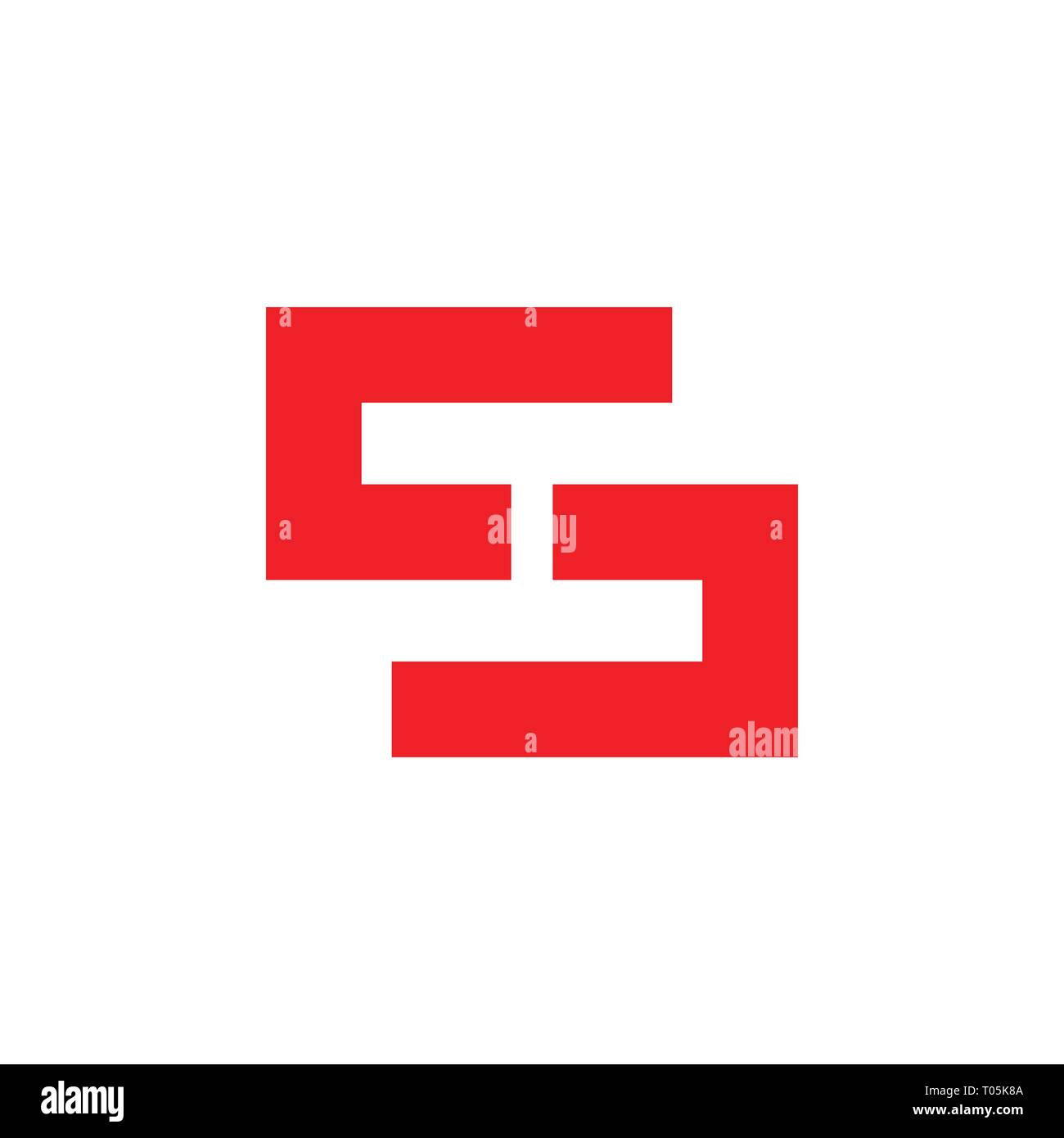 abstract letter s simple geometric line logo Stock Vector Image & Art ...