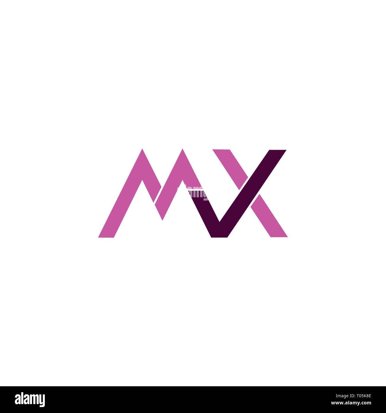 Mx letters vector vectors Cut Out Stock Images & Pictures - Alamy