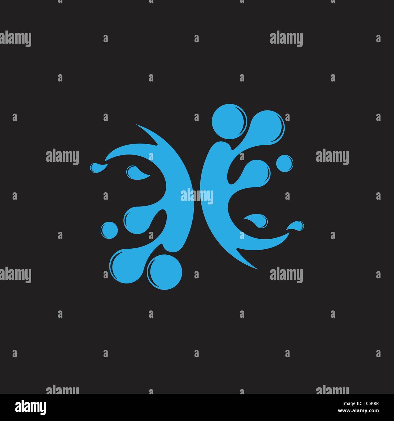motion water splash symbol logo vector Stock Vector Image & Art - Alamy