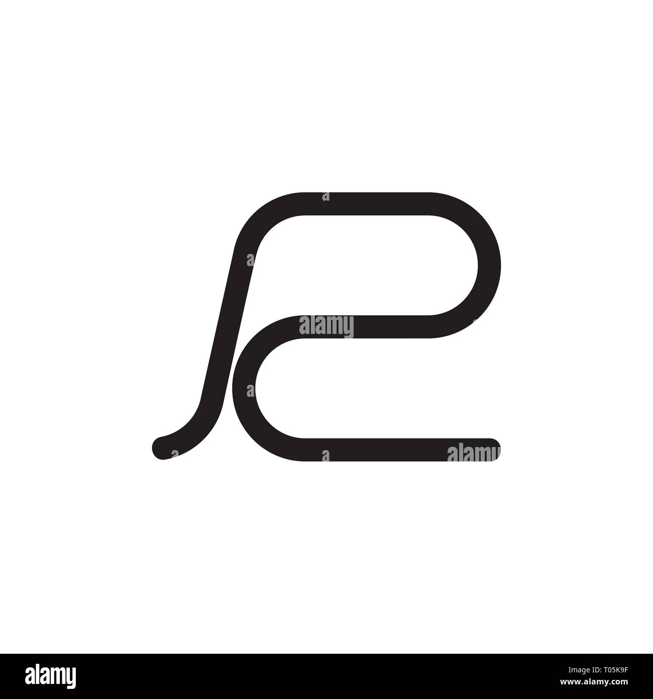 letter r simple street line logo vector Stock Vector Image & Art - Alamy