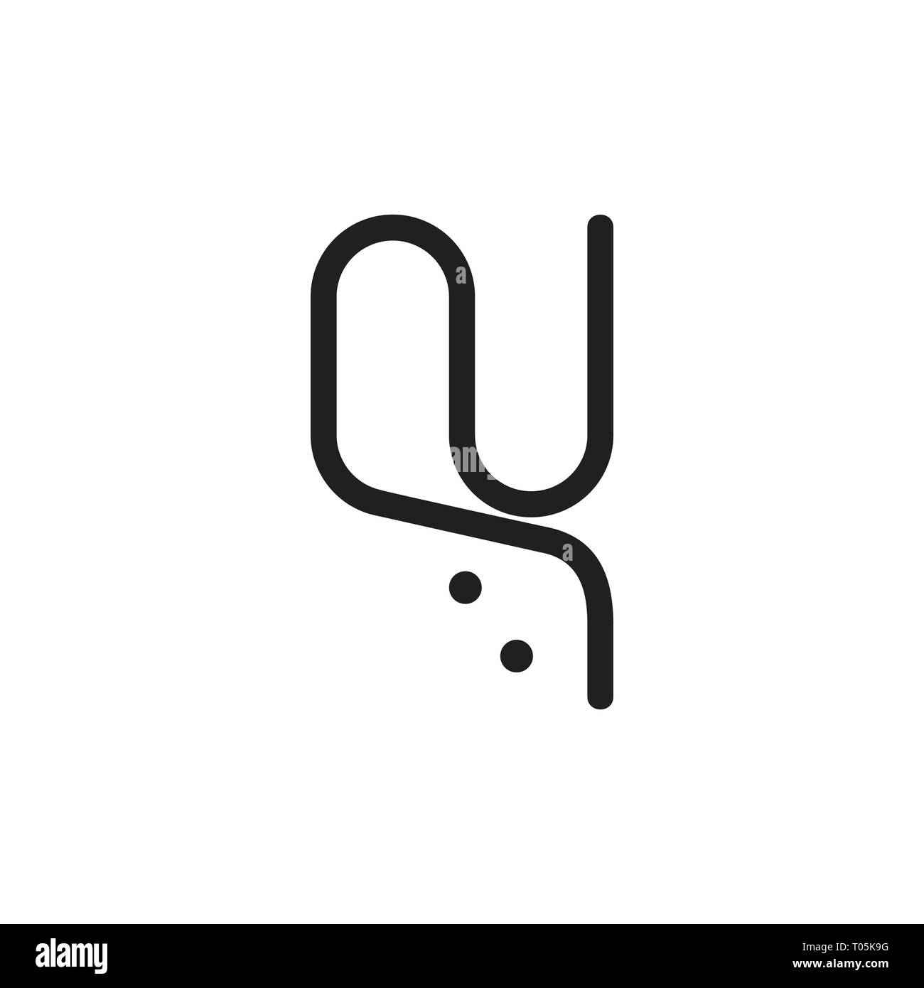 Lines initial letters Cut Out Stock Images & Pictures - Alamy