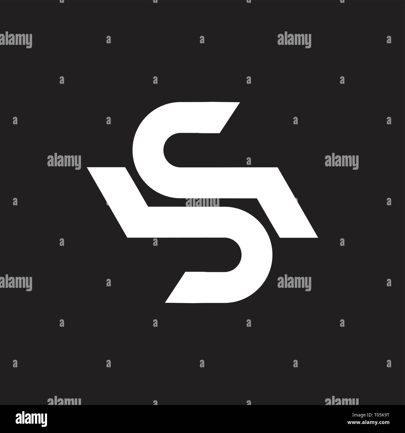 abstract letter s simple geometric line logo vector Stock Vector Image ...