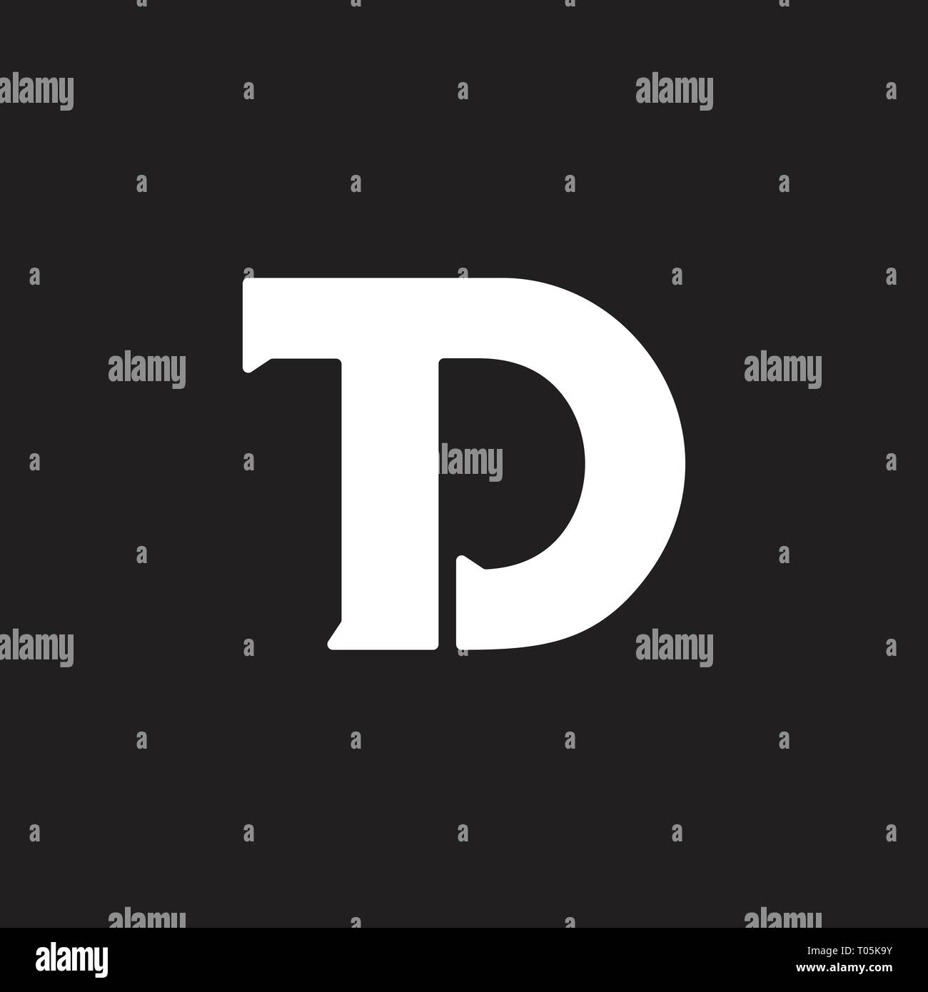 letters td simple geometric linked logo vector Stock Vector Image & Art ...