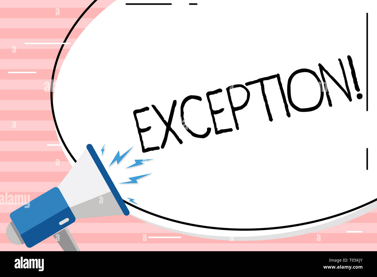 Conceptual hand writing showing Exception. Concept meaning Person or ...