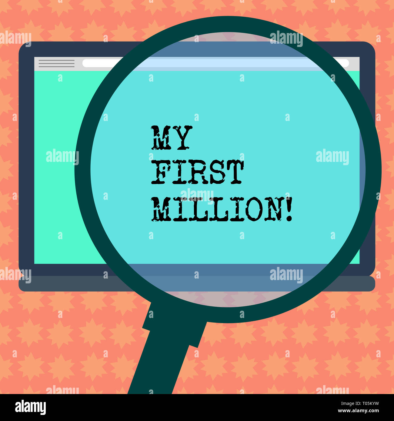 Writing note showing My First Million. Business concept for list of ...