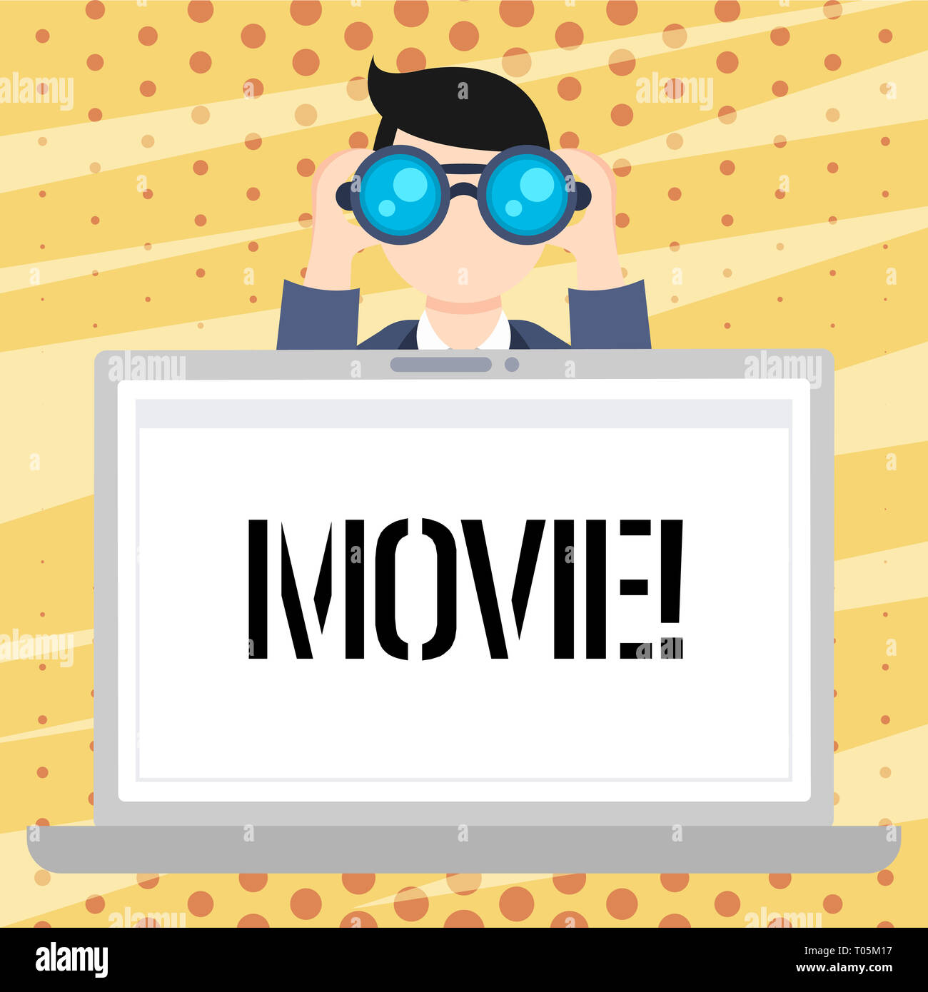 Cartoon man looking at photograph hi-res stock photography and images ...