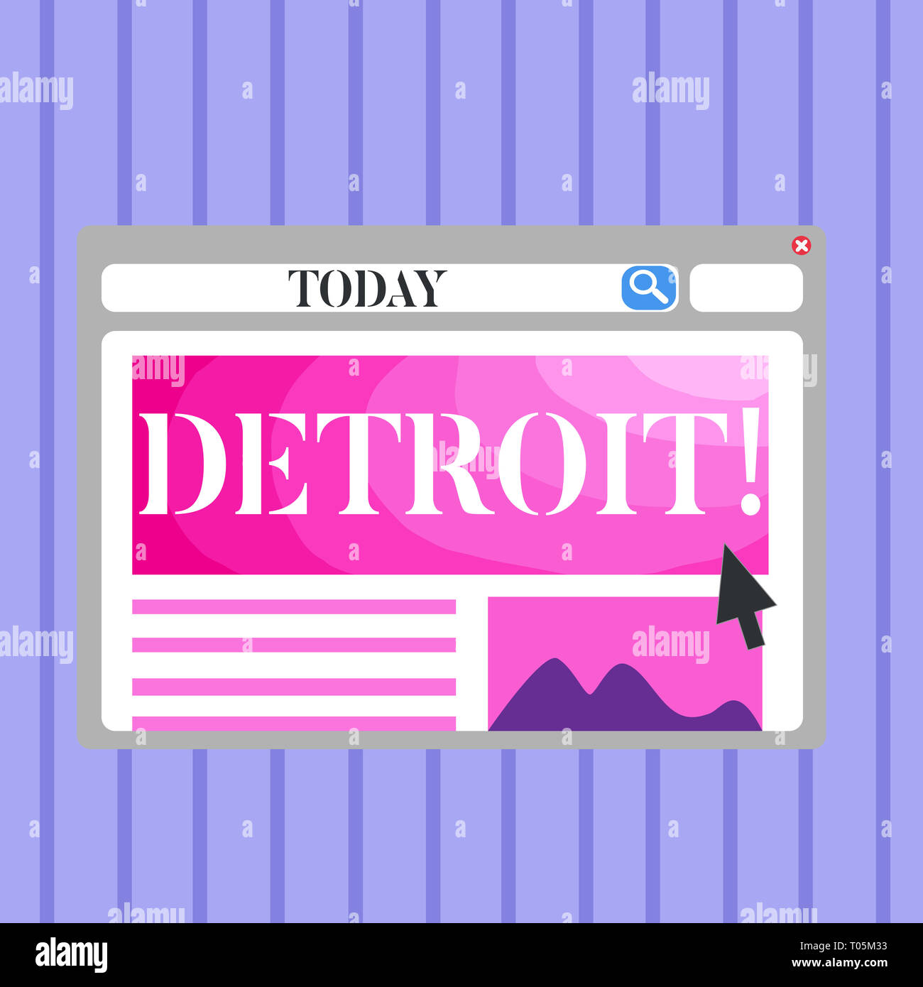 Word writing text Detroit. Business photo showcasing City in the United ...