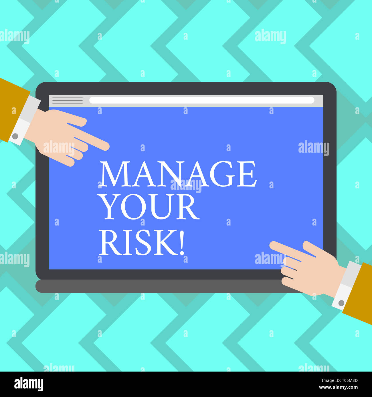 Text sign showing Manage Your Risk. Business photo showcasing practice ...