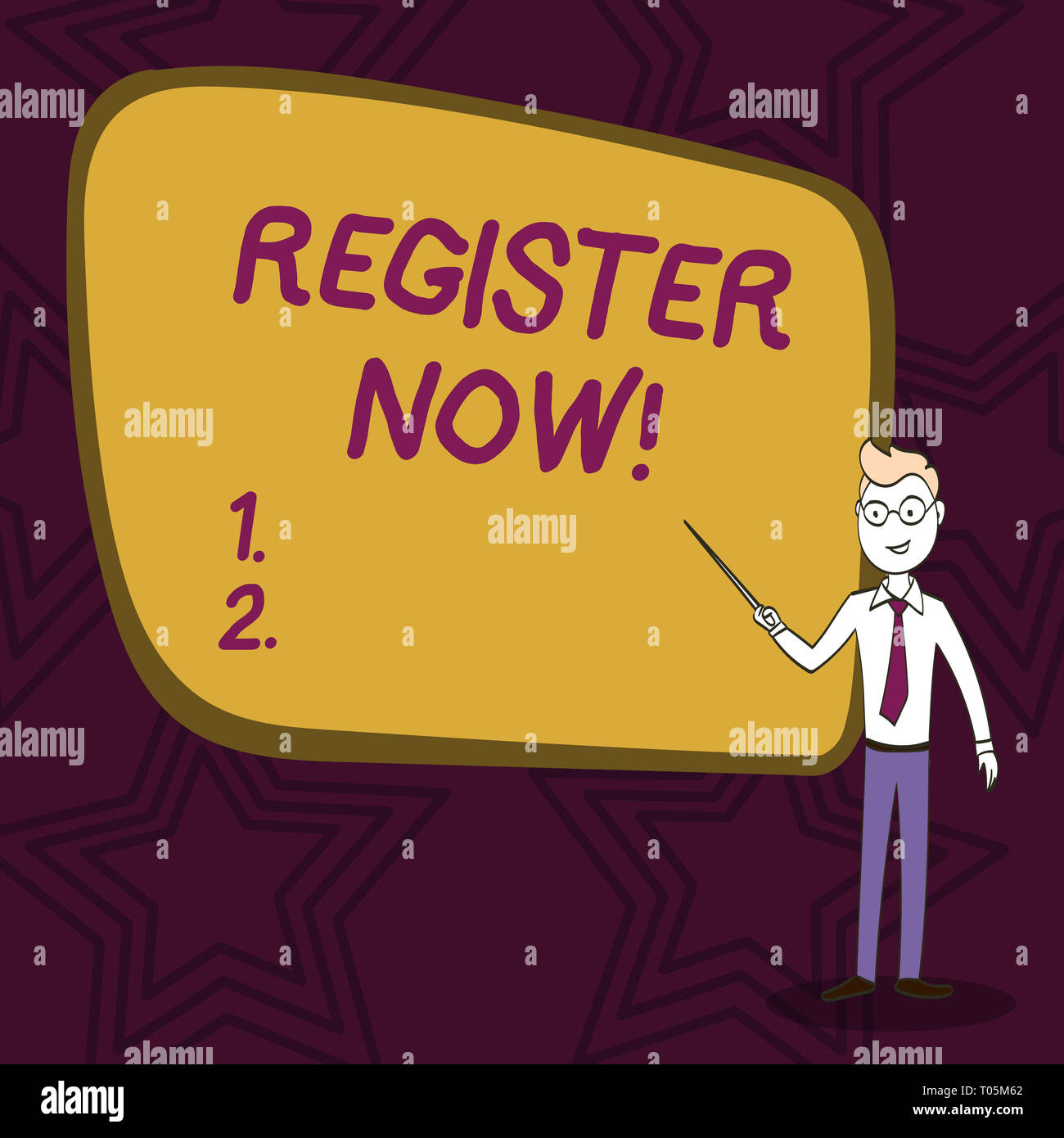 Word writing text Register Now. Business photo showcasing official list ...