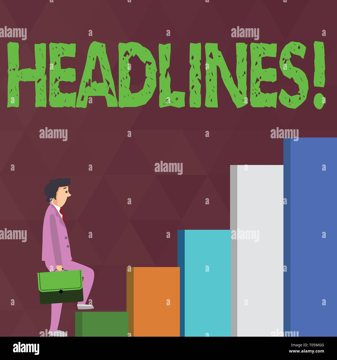 Word writing text Headlines. Business photo showcasing Heading at the ...