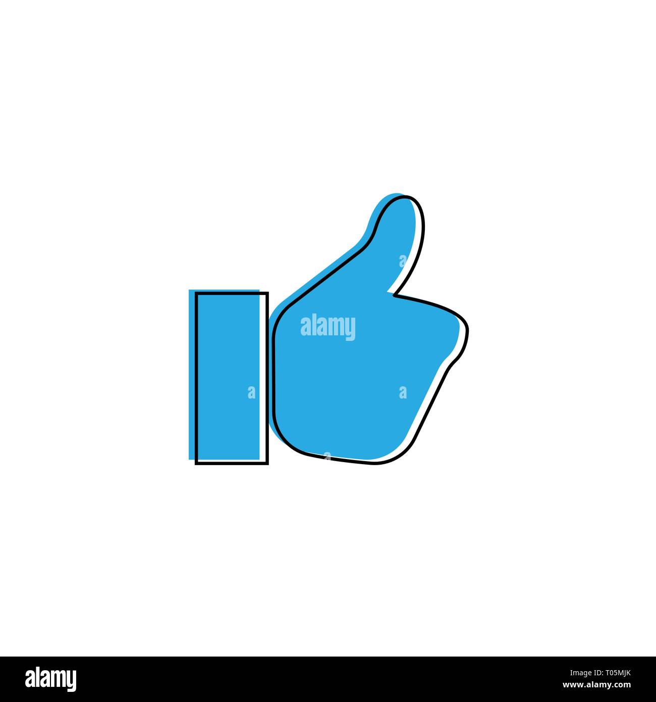 Flat thumb Stock Vector Images - Alamy