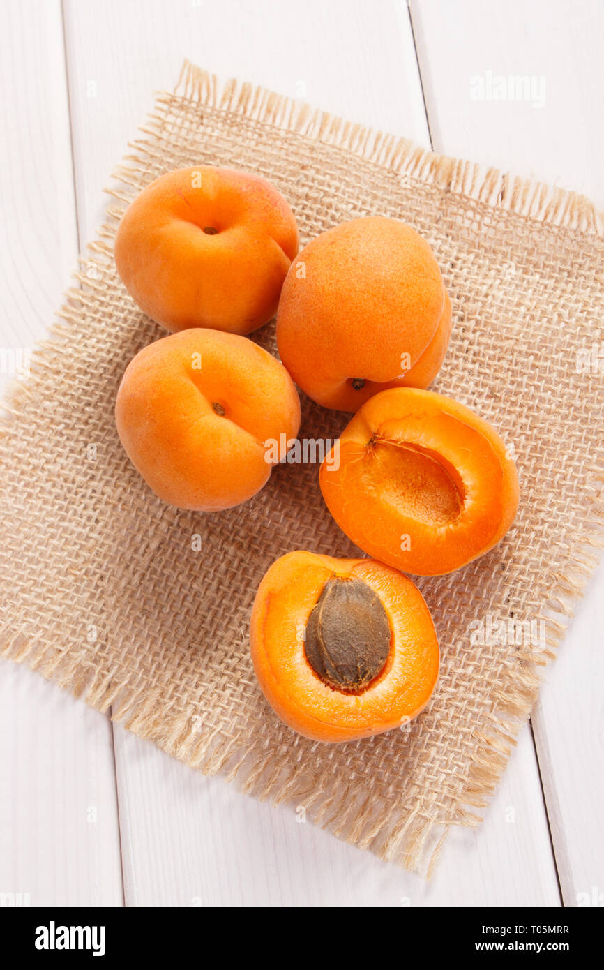 Fresh ripe apricot as source vitamins and minerals, concept of healthy ...
