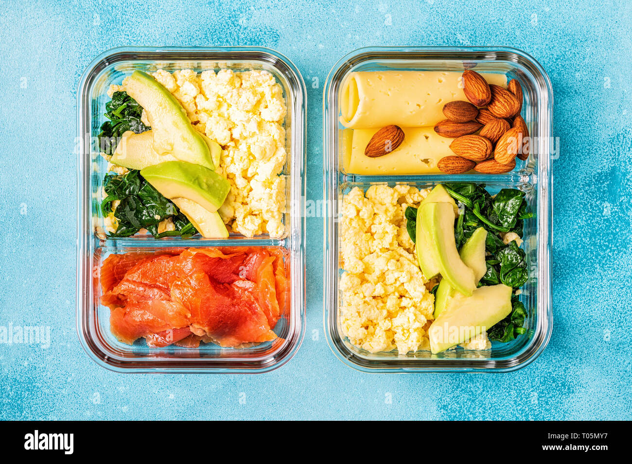Healthy balanced lunch box, ketogenic diet lunch, home food for office ...