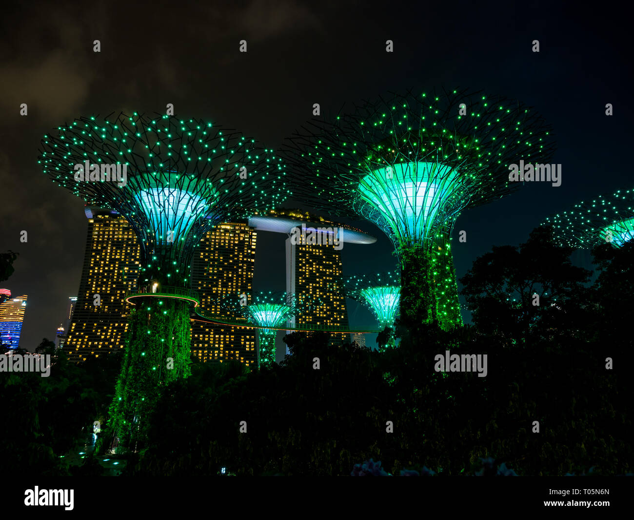 SINGAPORE CITY, SINGAPORE - FEBRUARY 03, 2019: Gardens by the bay in ...